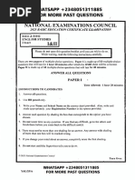 WAEC CRS Objective and Essay Past Questions and Answers | PDF