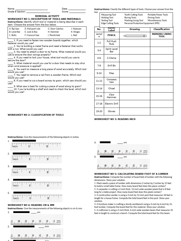 Remedial Materials Classification System Boardfeet (1) (AutoRecovered ...