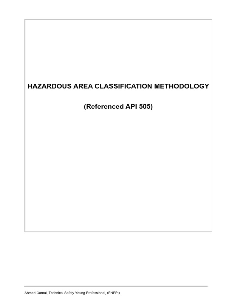 API 505 Hazardous Area Classification | PDF | Chemistry | Process ...