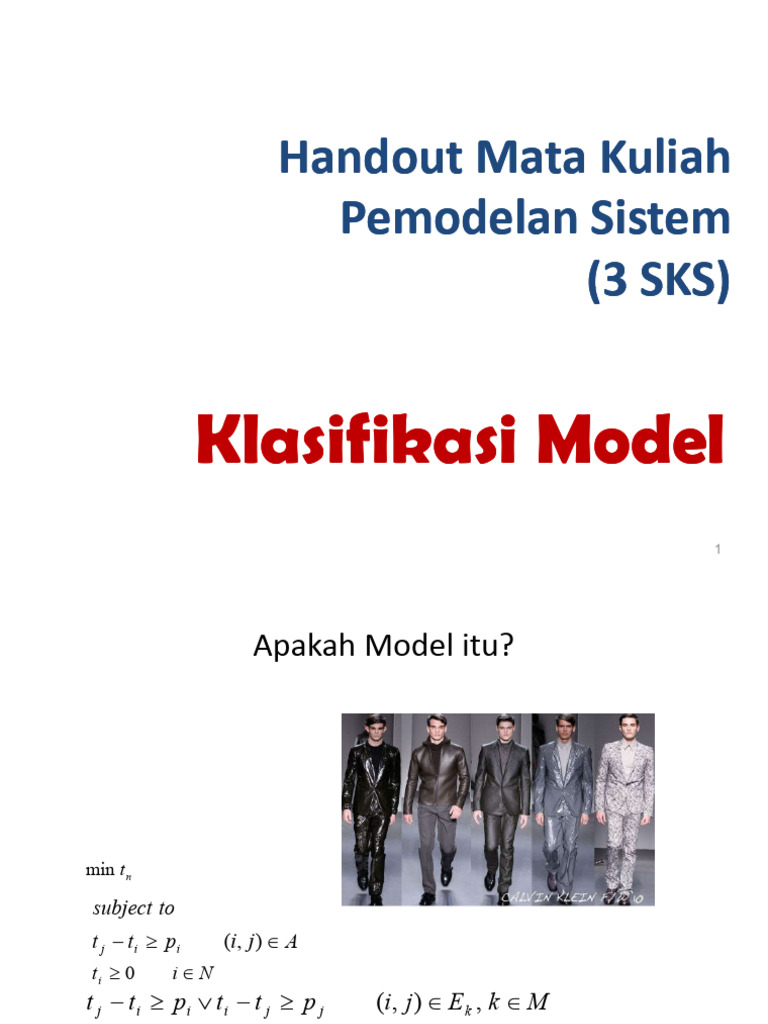 2 Klasifikasi Model | PDF