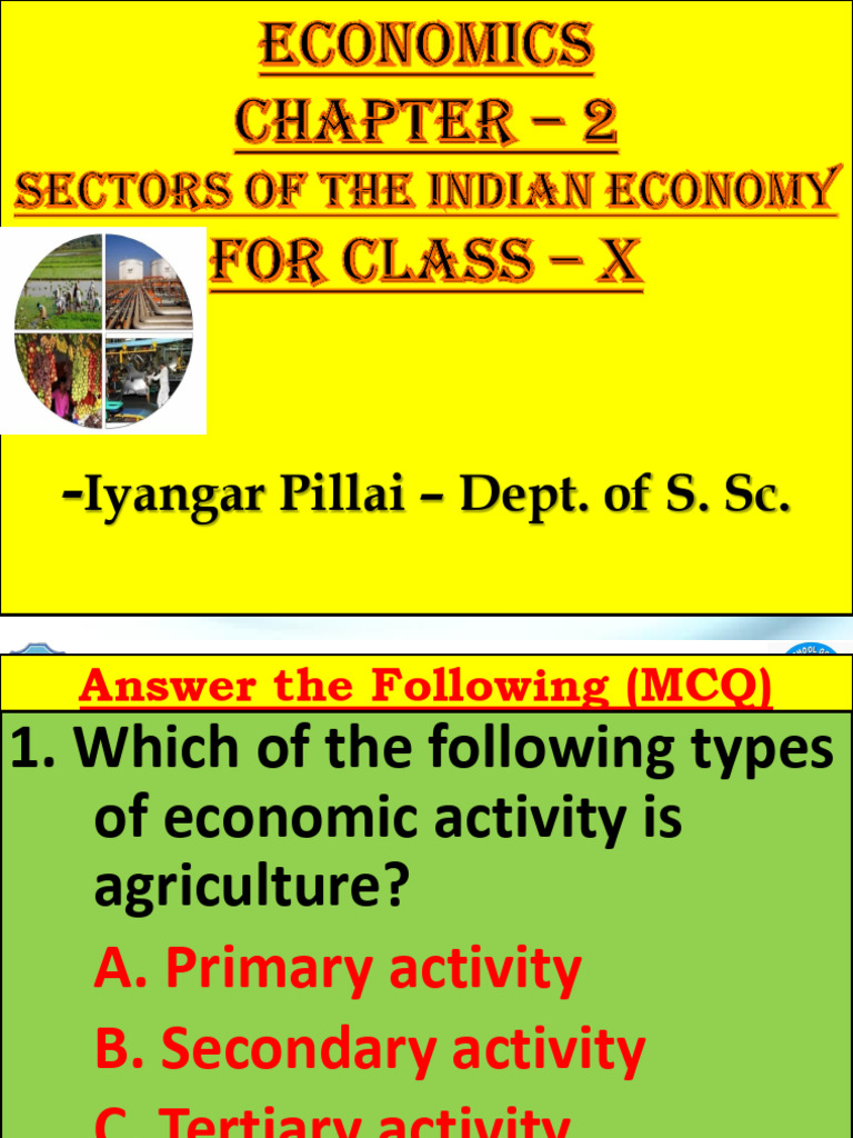Class-10 - Economics - ch-2 - Sectors of The Indian Economy - Complete | PDF | Underemployment ...
