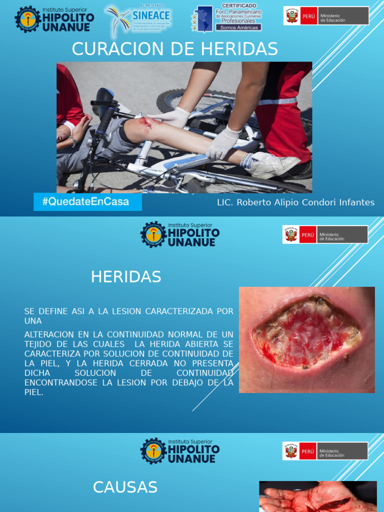 Curación y Clasificación de Heridas | PDF | Herida | Enfermedades y trastornos humanos