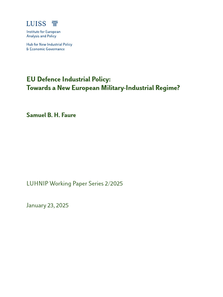 WP2.25 EU Defence Policy | PDF | European Union | Nato