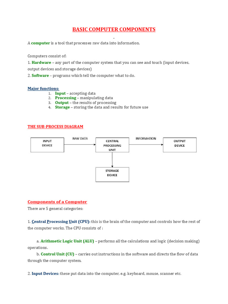CSEC Information Technology Notes | PDF | Floppy Disk | Computer Data ...