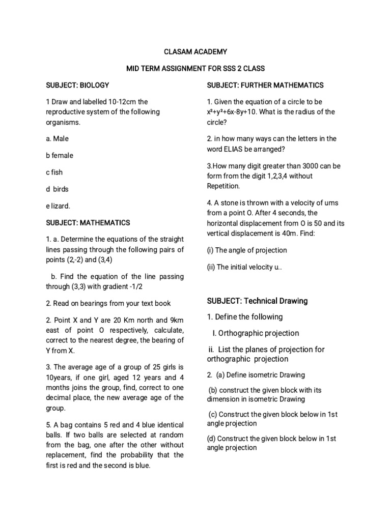 Sss 2 Mid Term Assignment For Second Term | PDF