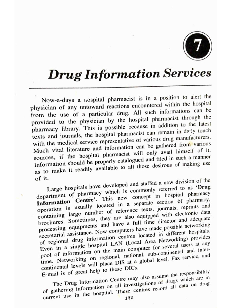 Drug Information Services | PDF