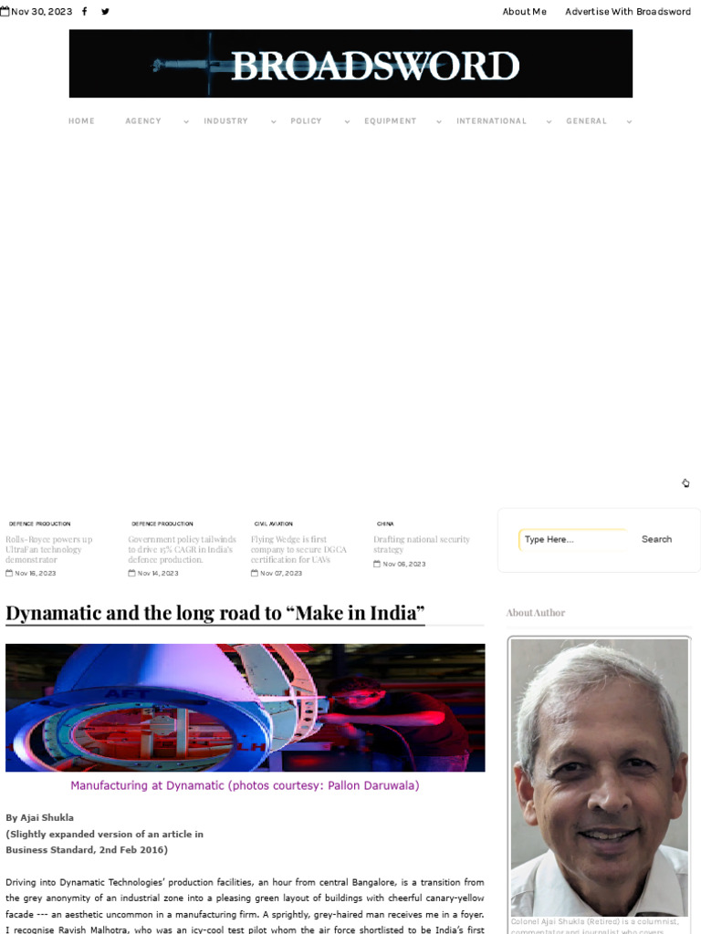 Dynamatic and The Long Road To "Make in India" - Broadsword by Ajai ...