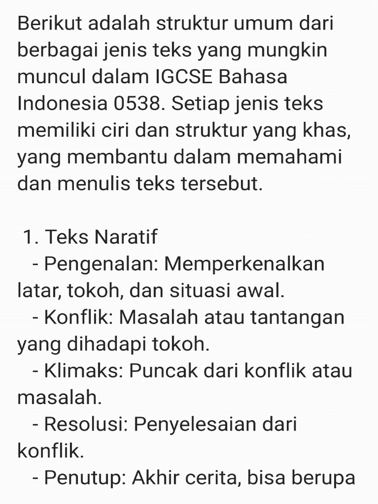 Bahasa Writing Structure | PDF