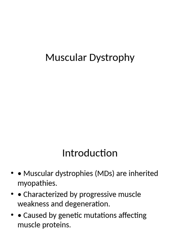 Overview of Muscular Dystrophy Types | PDF | Muscular Dystrophy ...