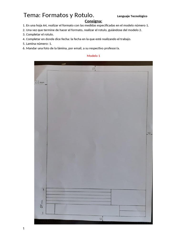 Trabajo+Lenguaje+Tecnologico Formato+y+Rotulo+A4 | PDF