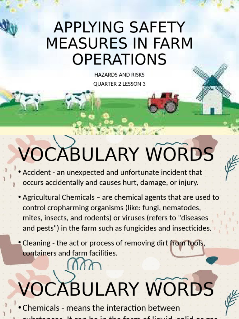 Safety Measures in Farm Operations | PDF | Hazards | Occupational ...