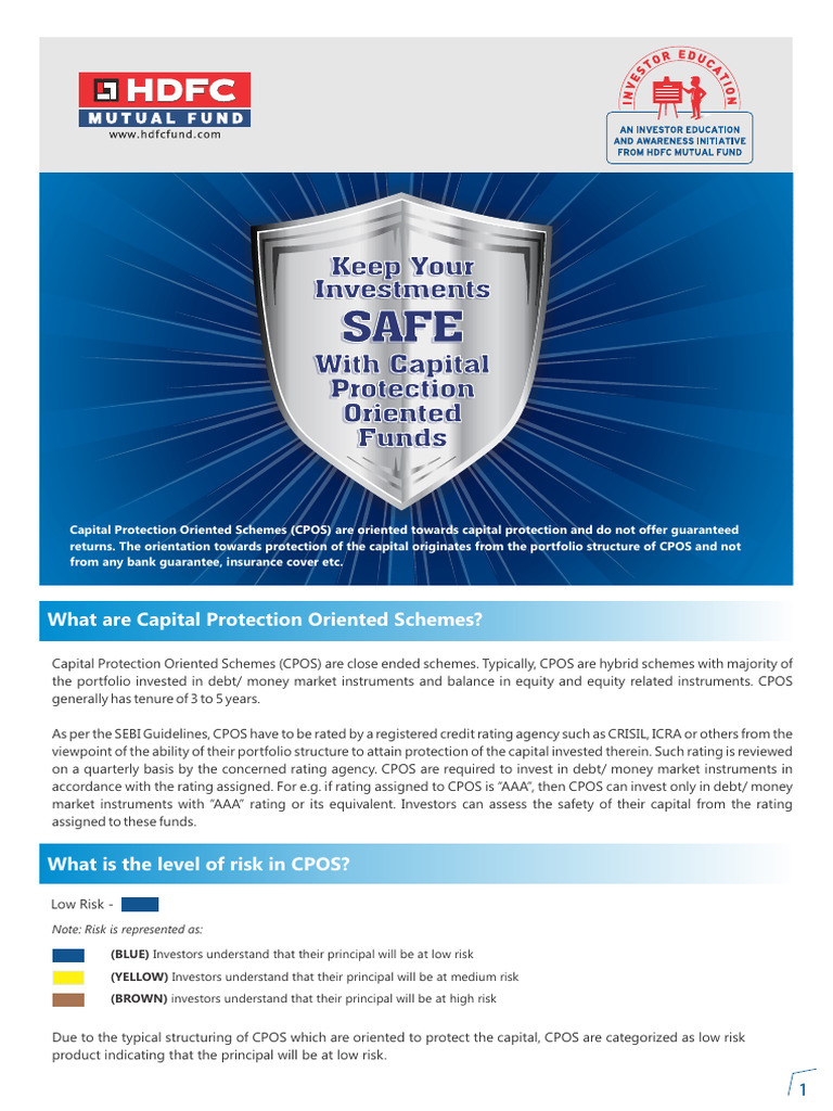 Introduction Capital Protection Oriented Schemes Leaflet (IAP) | PDF ...