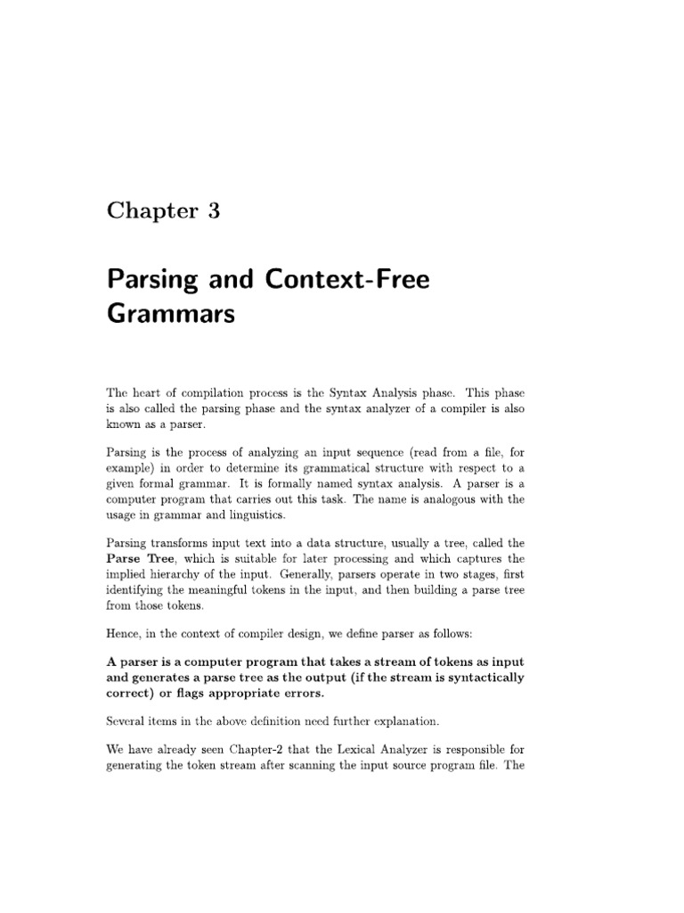 Parsing and Context Free Grammar | PDF