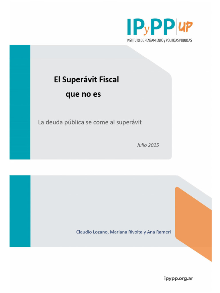 El Superavit Que No Es - Ipypp | PDF | Balance presupuestario del ...