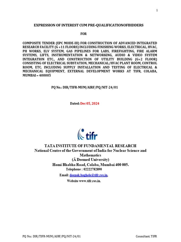 Tendernotice 1 | PDF