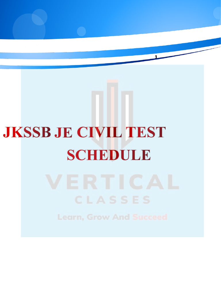 Final Schedule of Je Civil - JKSSB by Vertical Classes | PDF | Soil Mechanics | Mechanical ...