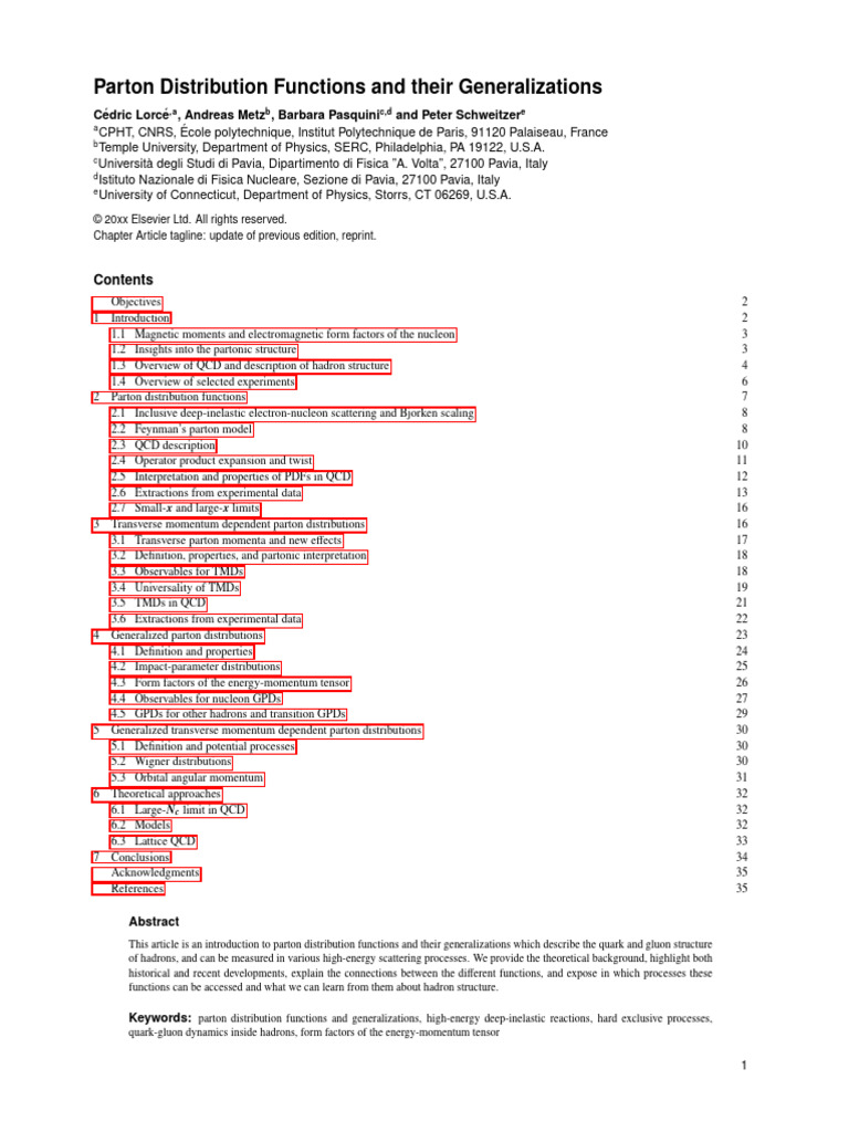 Parton Distribution Functions and Their Generalizations | PDF | Quantum ...