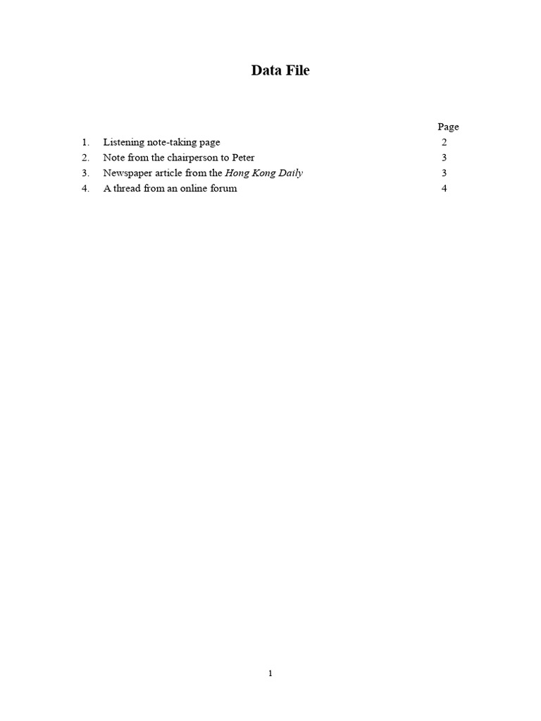 Integrated Skills F3 Data File | PDF