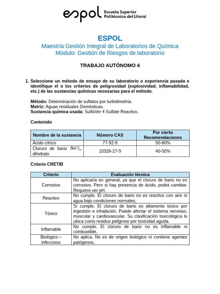 (MGILQ) Trabajo Autónomo 4 | PDF | Corrosión | Compuestos químicos