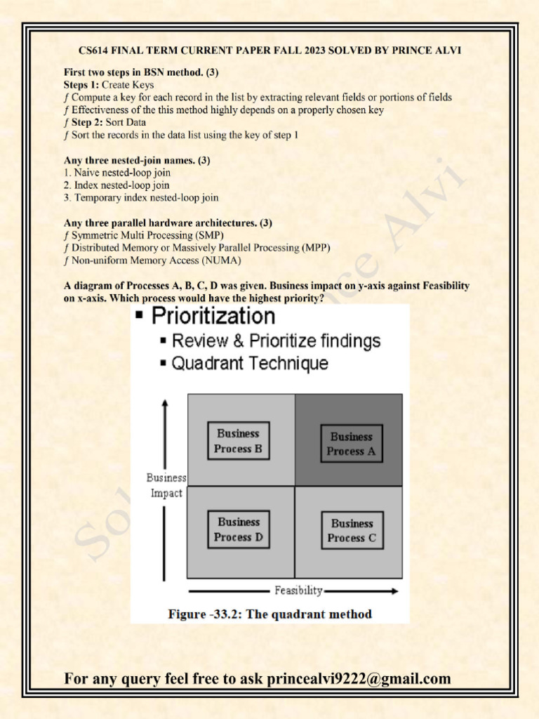 Cs614 Final Term Current Paper 2023 Solved by Prince Alvi | PDF