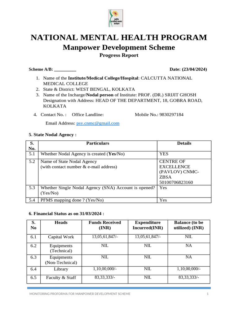 Progress Report - MDS | PDF | Health Care