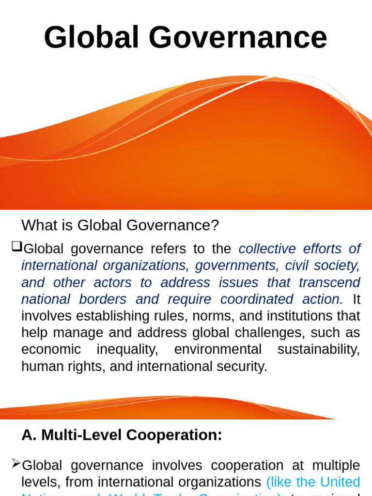 Understanding Global Governance Essentials | PDF | United Nations ...