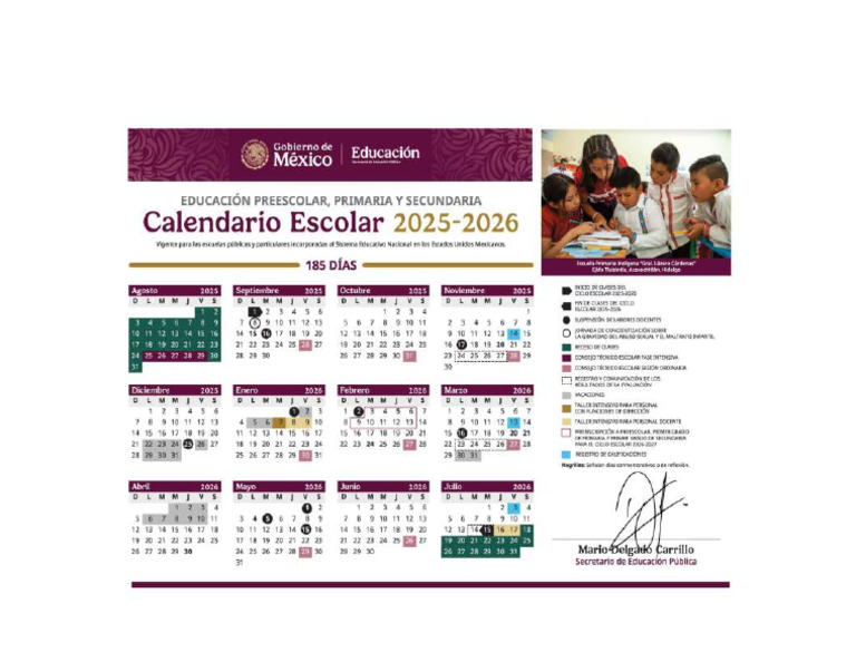 Calendario Escolar 2025-2026 | PDF