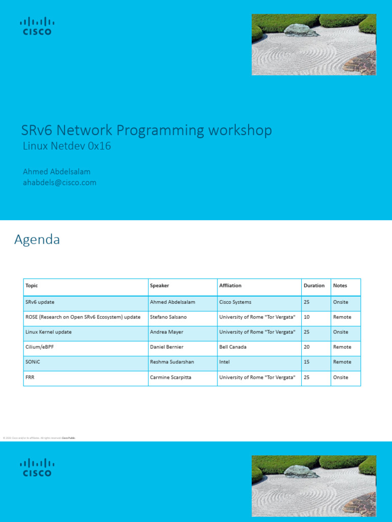 SRv6 Network Programming Workshop Insights | PDF | I Pv6 | Computer ...
