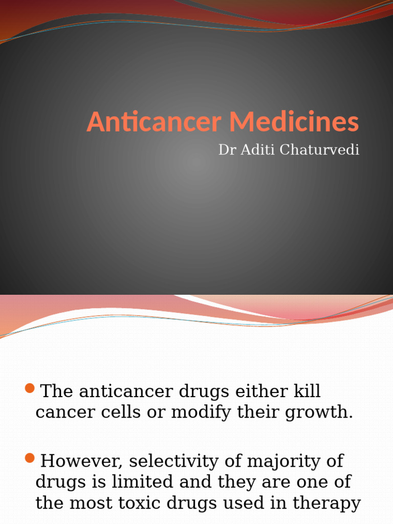 Anticancer Drug Classifications and Effects | PDF | Chemotherapy ...