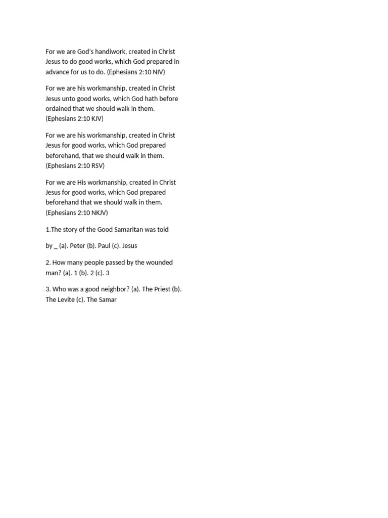 BIble Exam | PDF