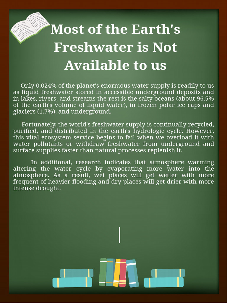 Earth's Limited Freshwater Resources | PDF