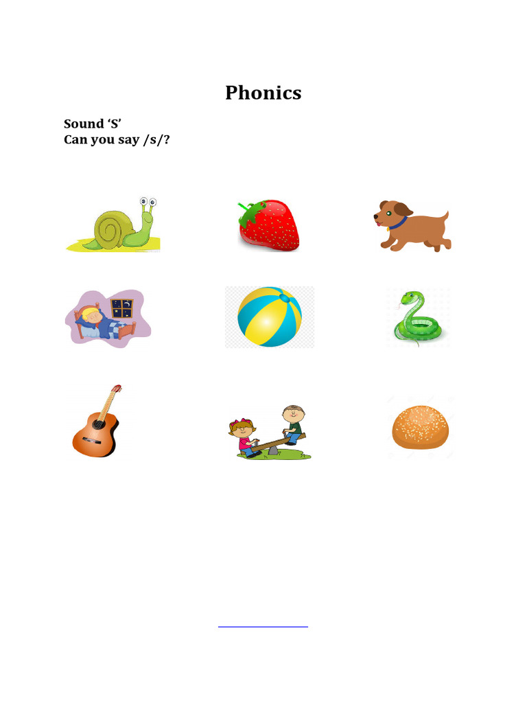 Phonics Worksheet for Letter S Sound | PDF