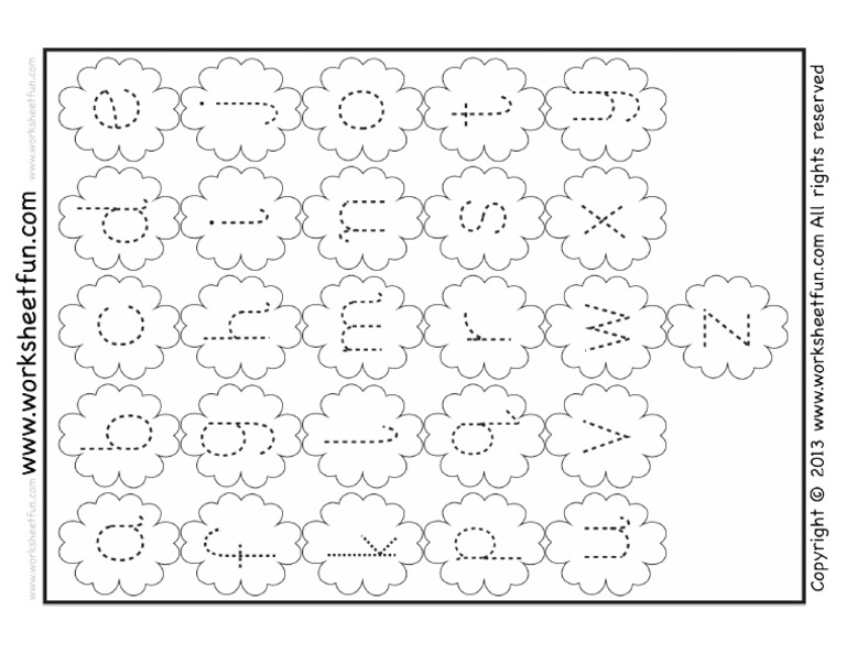 Tracing Small Letters Flower 1 | PDF