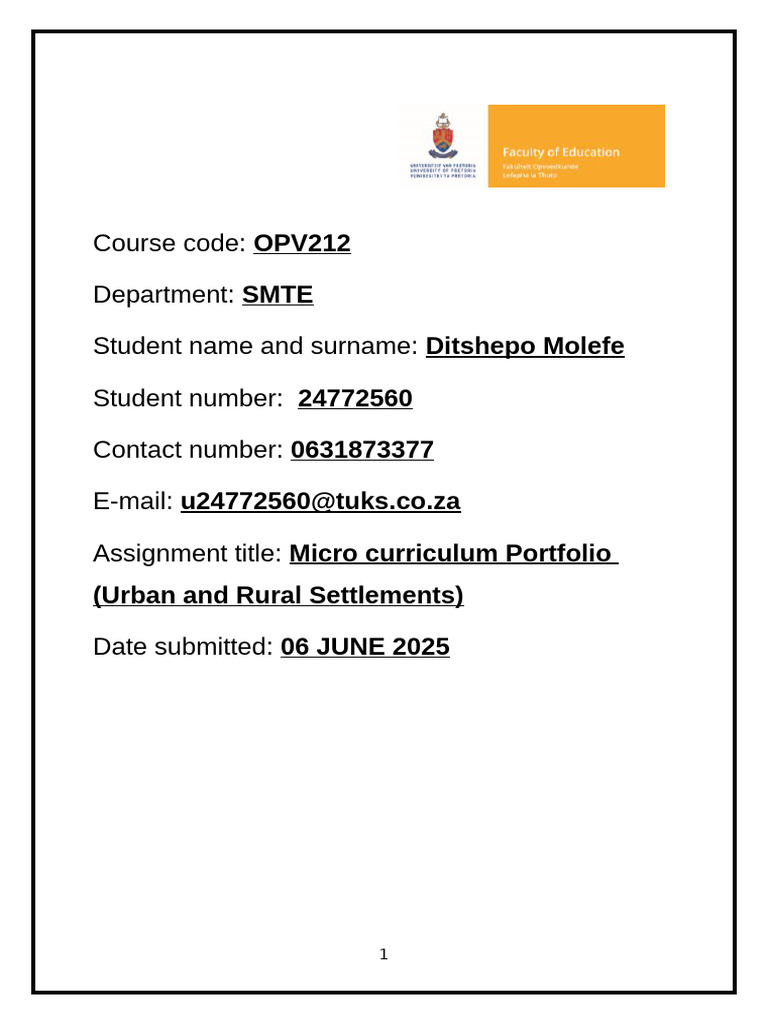 Final Curriculum Portfolio 24772560. | PDF | Educational Assessment ...