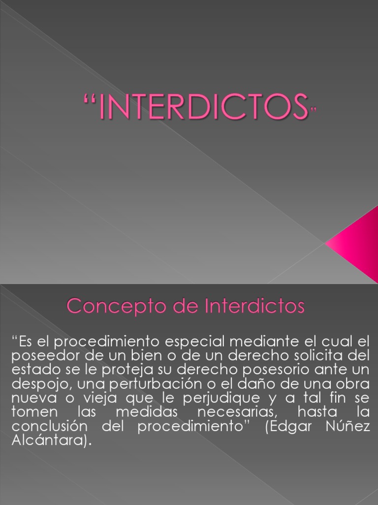 Los Interdictos | Posesión (Ley) | Justicia | Prueba gratuita de 30 ...