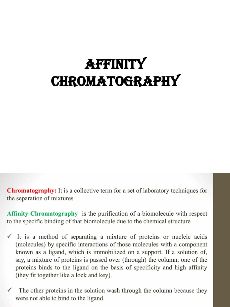 Affinity Chromatography | PDF