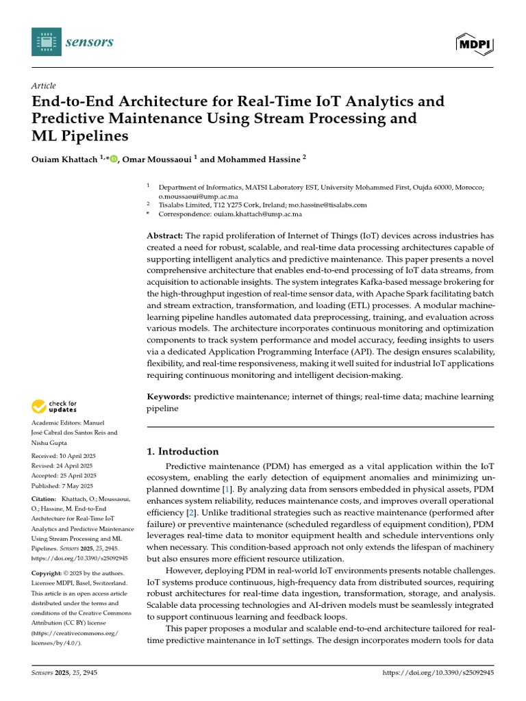 Khattach 2025 End-To-End Architecture For Real-Time IoT Analytics and Predictive Maintenance ...