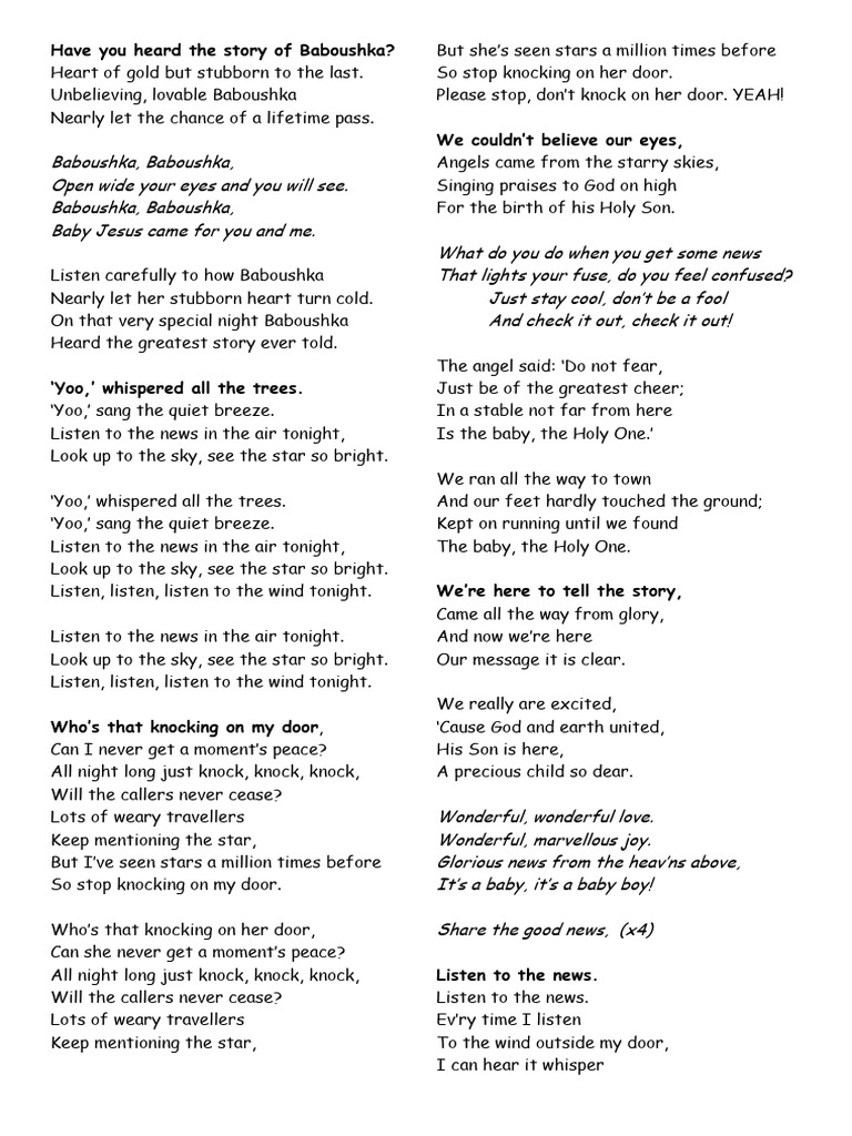 Baboushka's Christmas Revelation | PDF