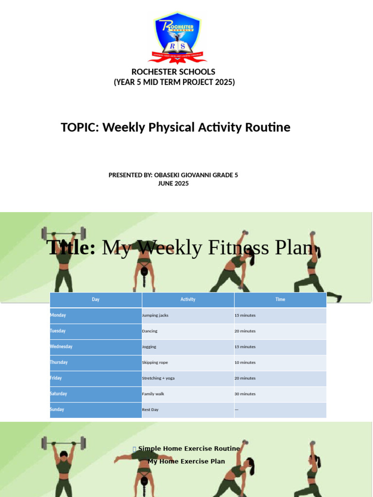 Weekly Fitness Plan | PDF