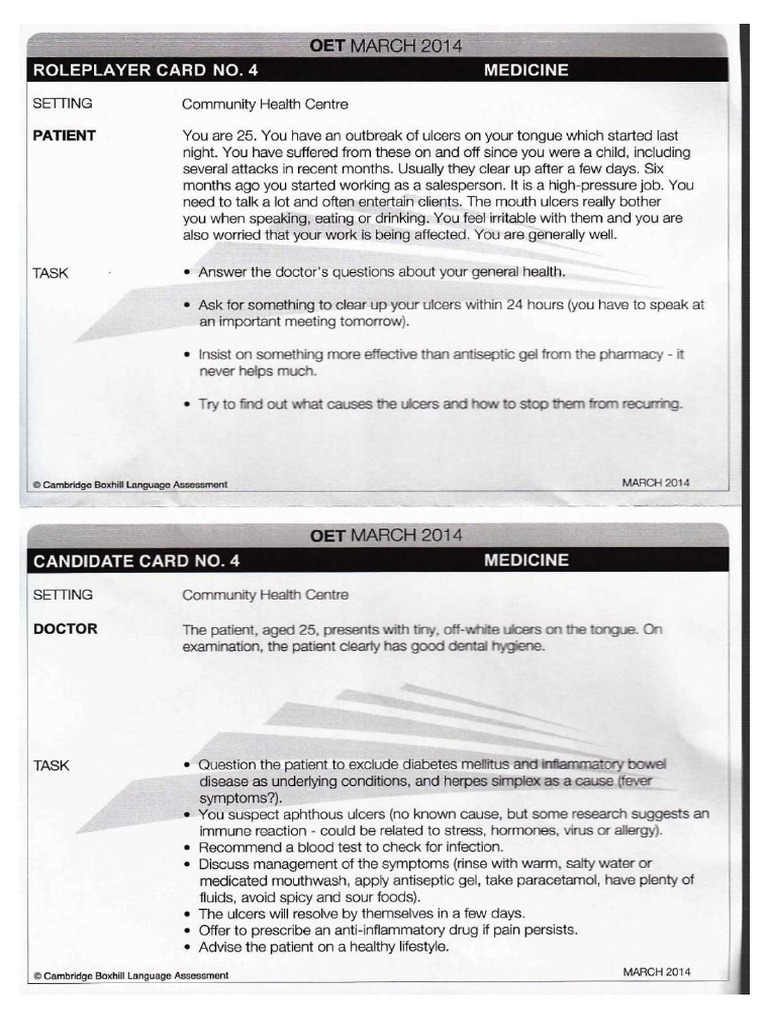 Oet Speaking 0821 | PDF