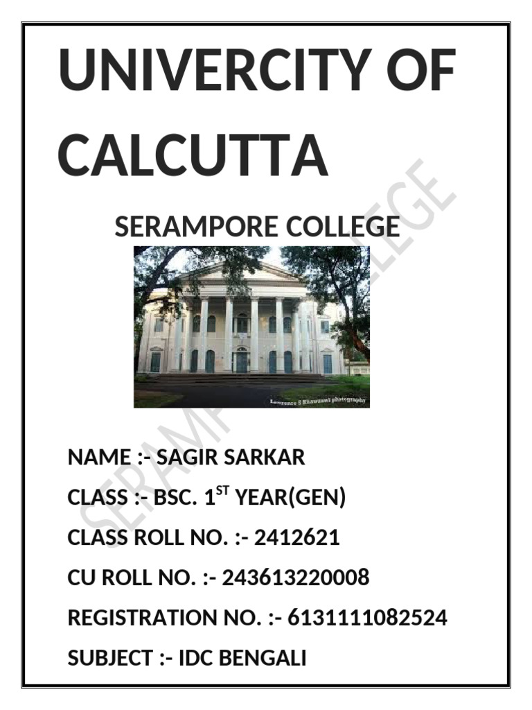 Sagir College Docx Frontpage | PDF