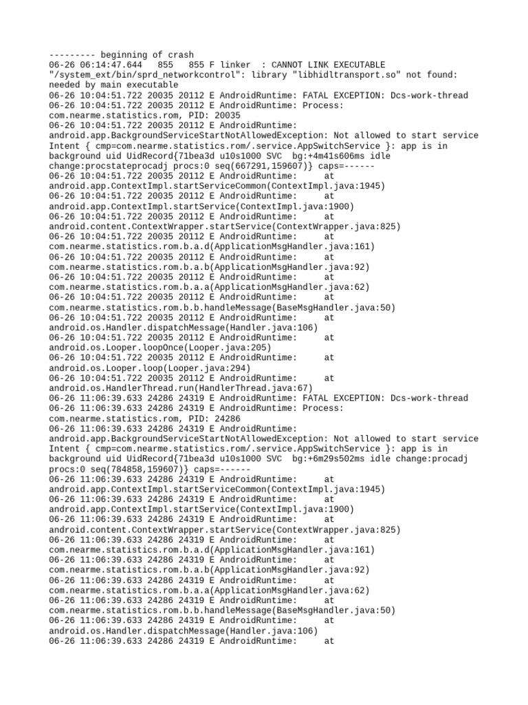 Standby Android Log 2025 0626 180418 | PDF | Computer Architecture ...