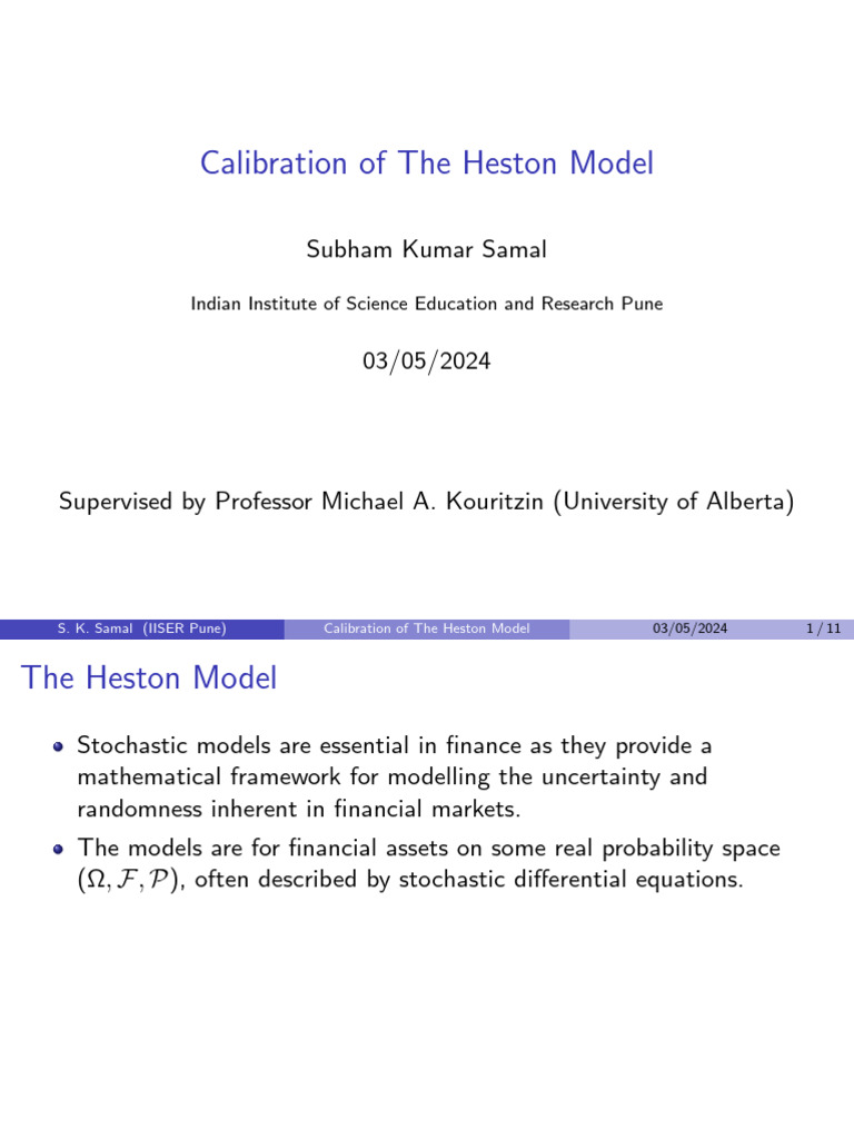 Mid Year Presentation | PDF | Stochastic Process | Option (Finance)