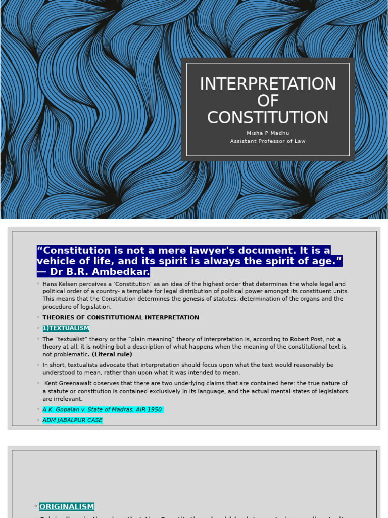 Interpretation of Constitution | PDF | Precedent | Constitution