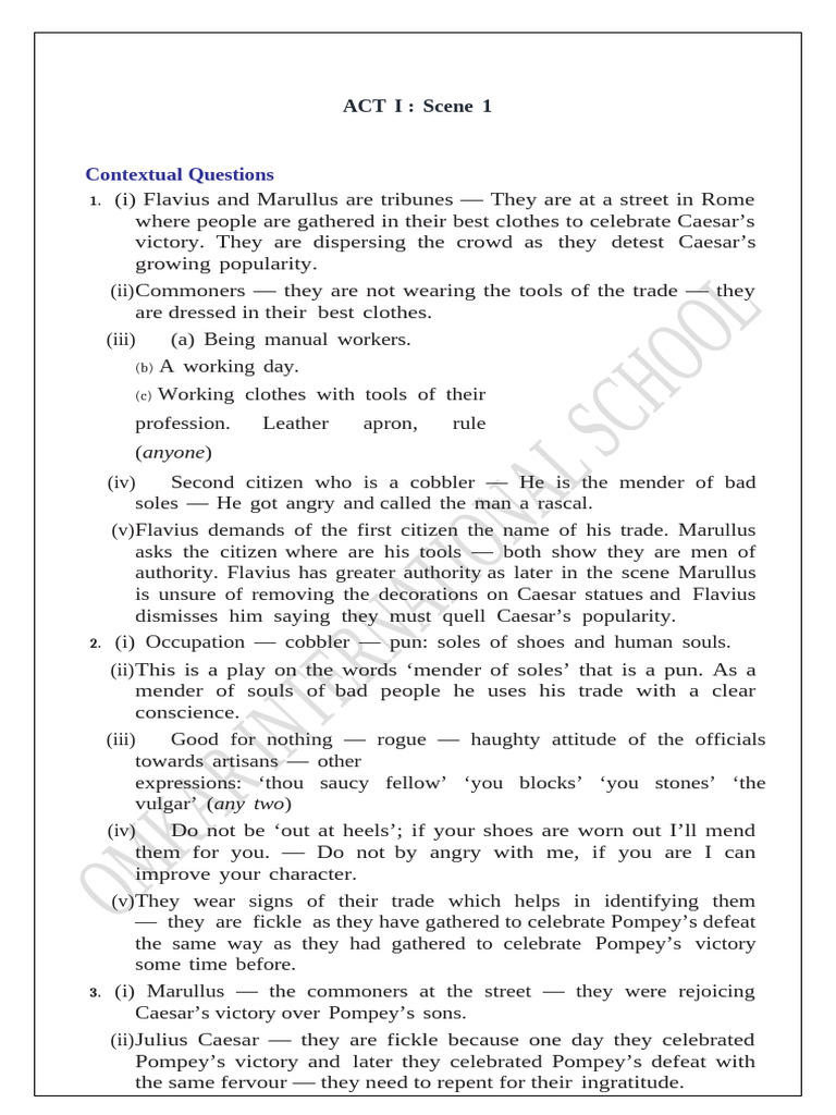 Julius Caesar ACT I SC 1,2,3 | PDF | Julius Caesar | Ancient Rome