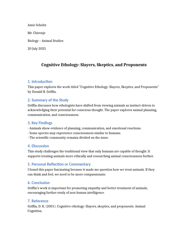 Amie Scholtz Paper 1 | PDF