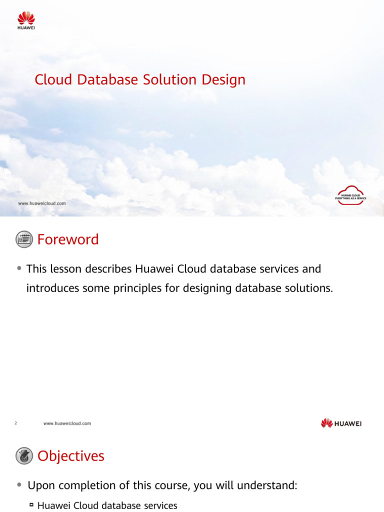 Huawei Cloud Database Design Guide | PDF | Databases | Scalability