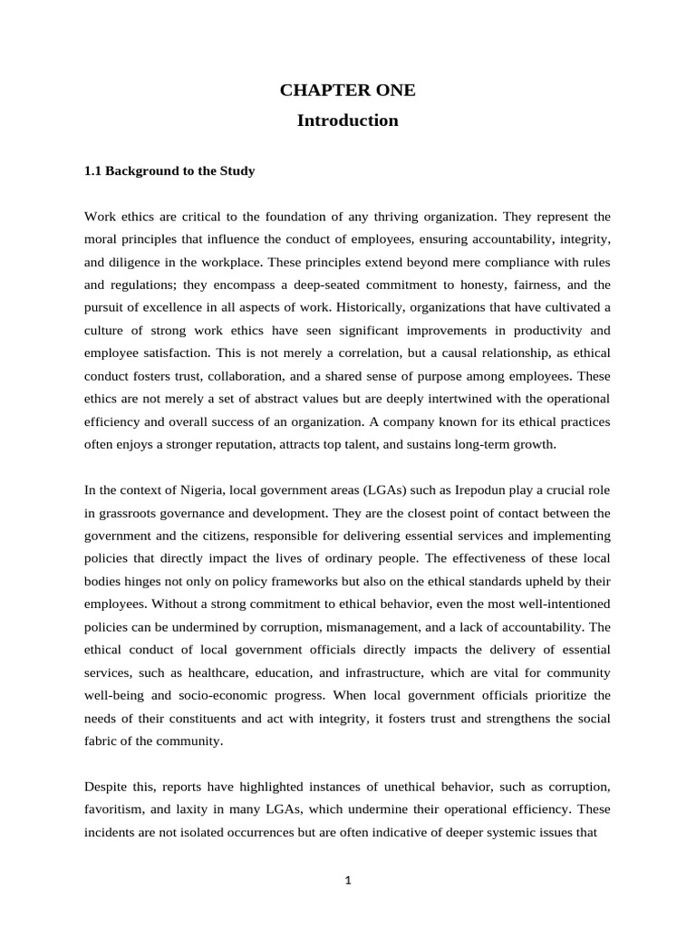 Final Edited Project Esther | PDF | Governance | Integrity