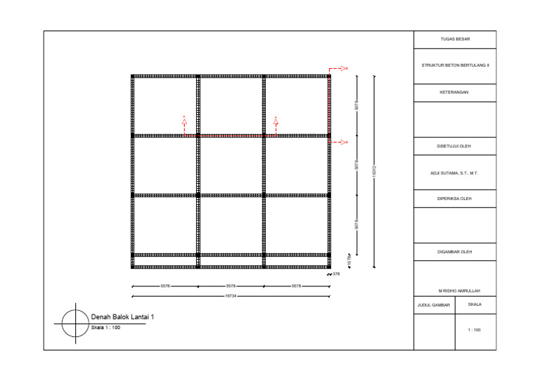 Denah Balok Lantai 1 New | PDF