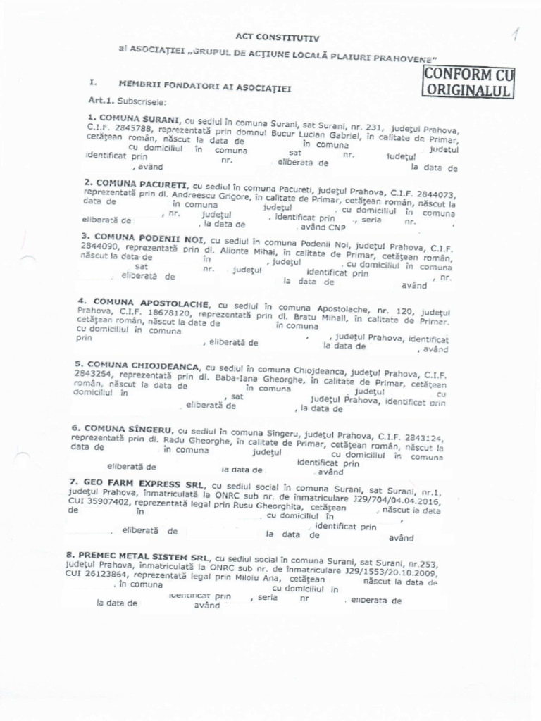 Act Constitutiv GAL PP Compressed | PDF